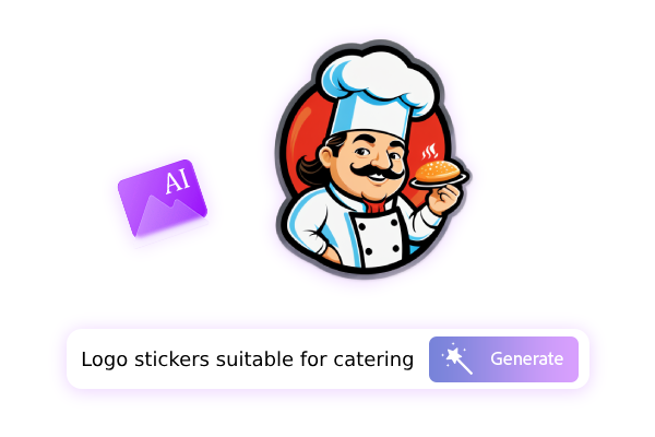 Create Custom Logo Stickers with the Free AI Sticker Generator.